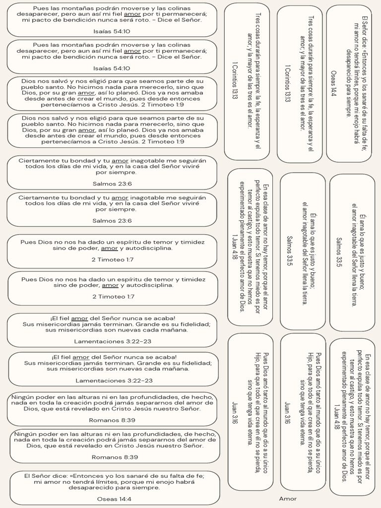 Versiculos imprimibles | PDF | Amor | Dios