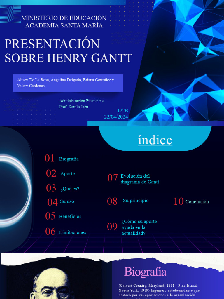 Henry Gantt - Charla | PDF | Economias