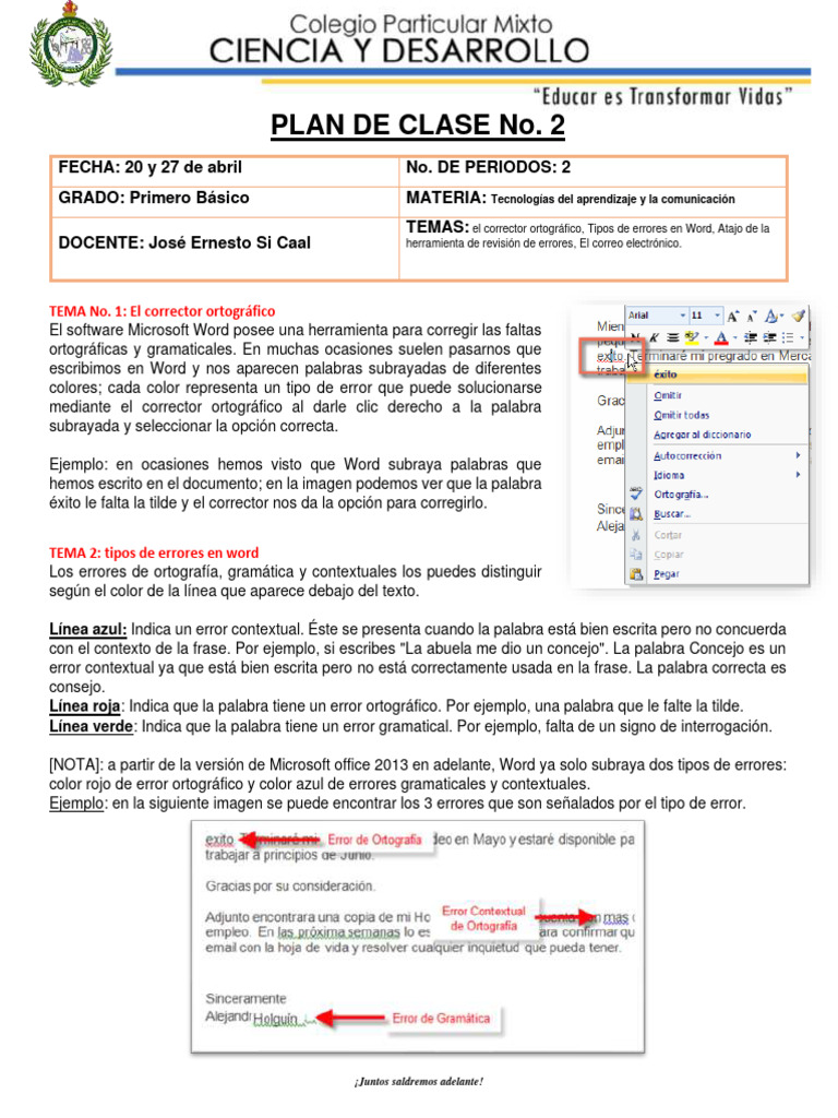 COMPUTACIÓN PLAN DE CLASE 2 Primero Basico | PDF | Gmail | Spamming