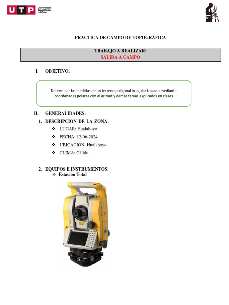 INFORME | PDF | Brújula | Azimut