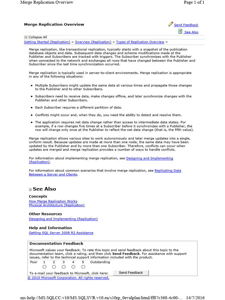 Merge Replication Overview Download Free Pdf Replication Computing Computer Engineering 