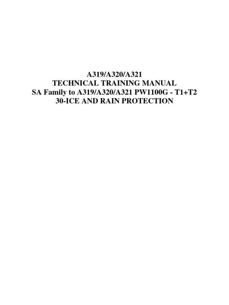 30 ICE & RAIN PROTECTION A320 pw1100g | PDF | Airbus | Aviation