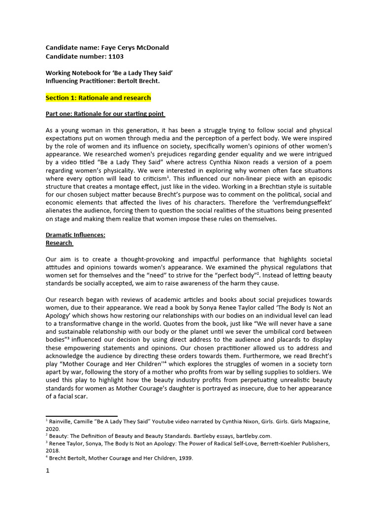 Drama Section One | PDF