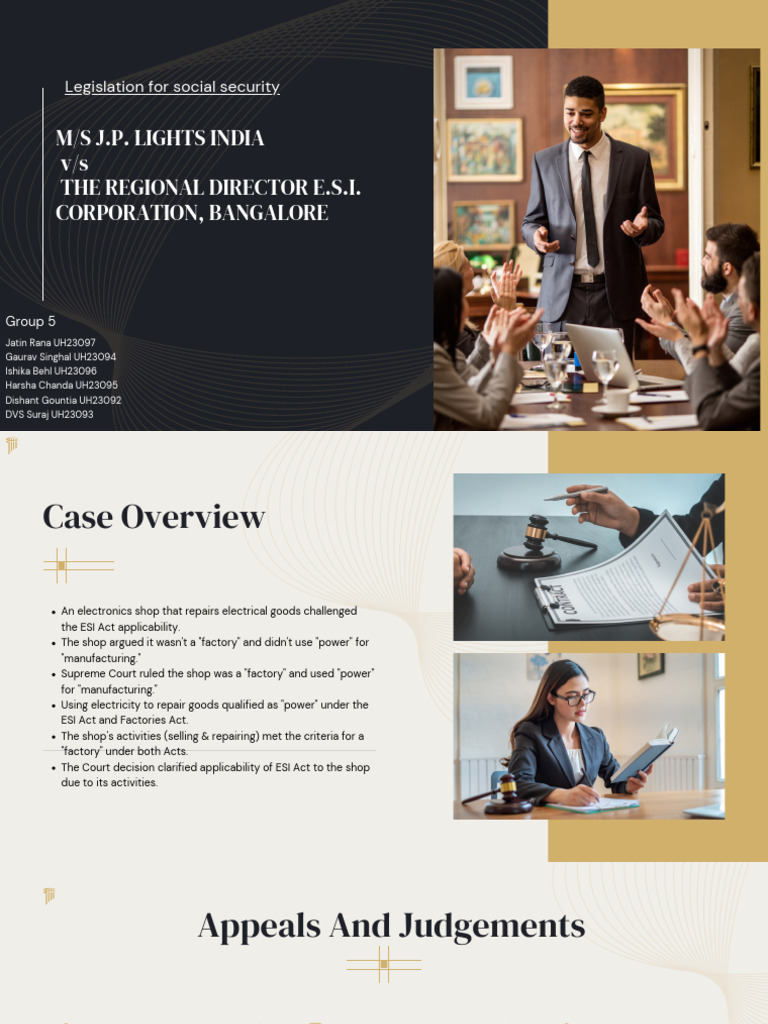 Supreme Court Rules on ESI Act Applicability | PDF | Public Law | Justice