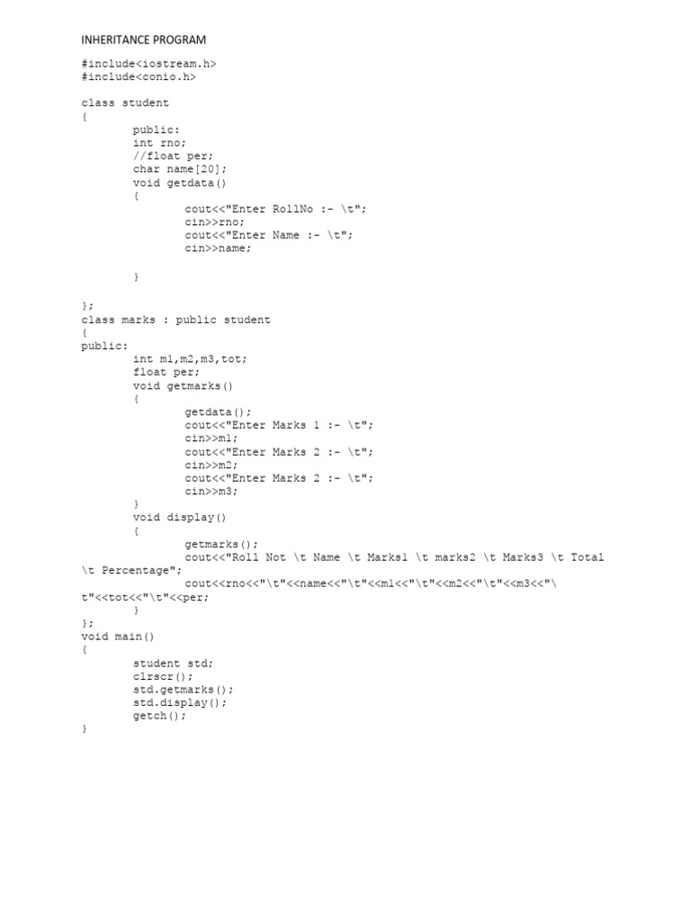 C++ Oops Programs | PDF | Software Development | Computer Programming C++ Oops Programs | PDF | Software Development | Computer Programming