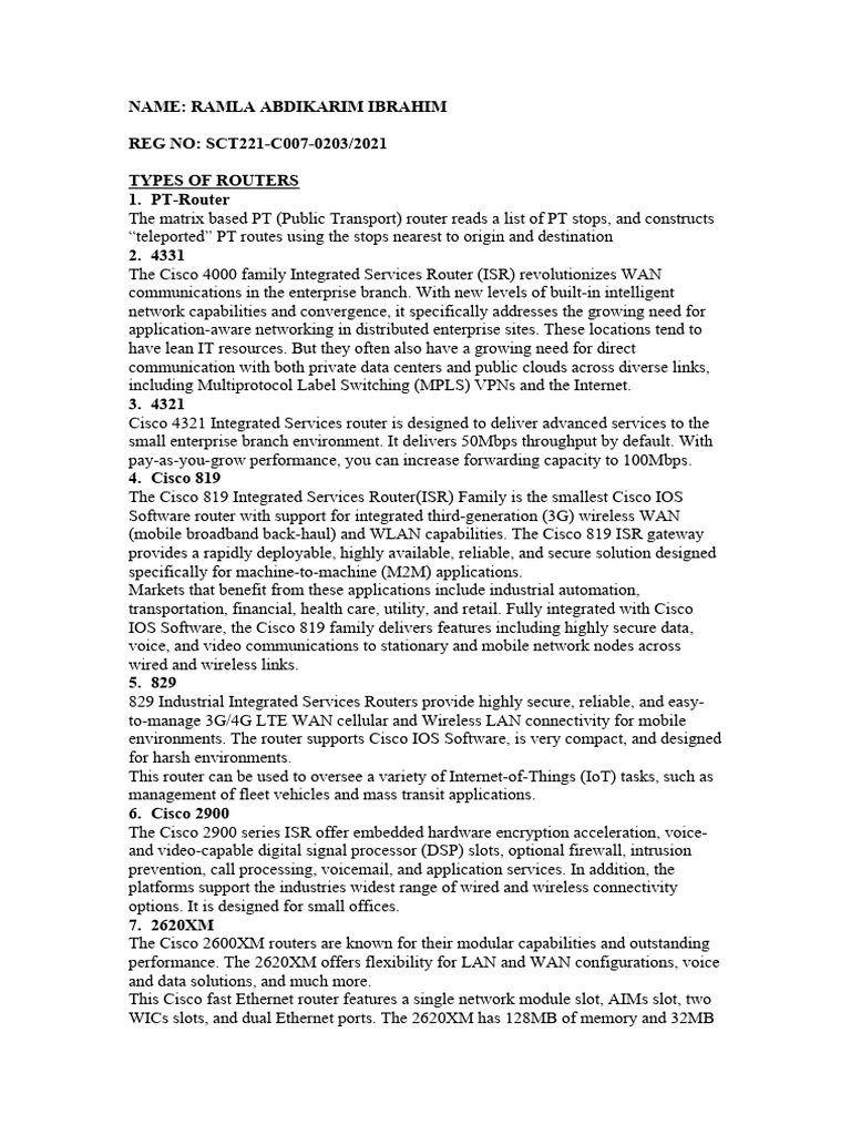 Cisco Routers | Download Free PDF | Router (Computing) | Computer Network