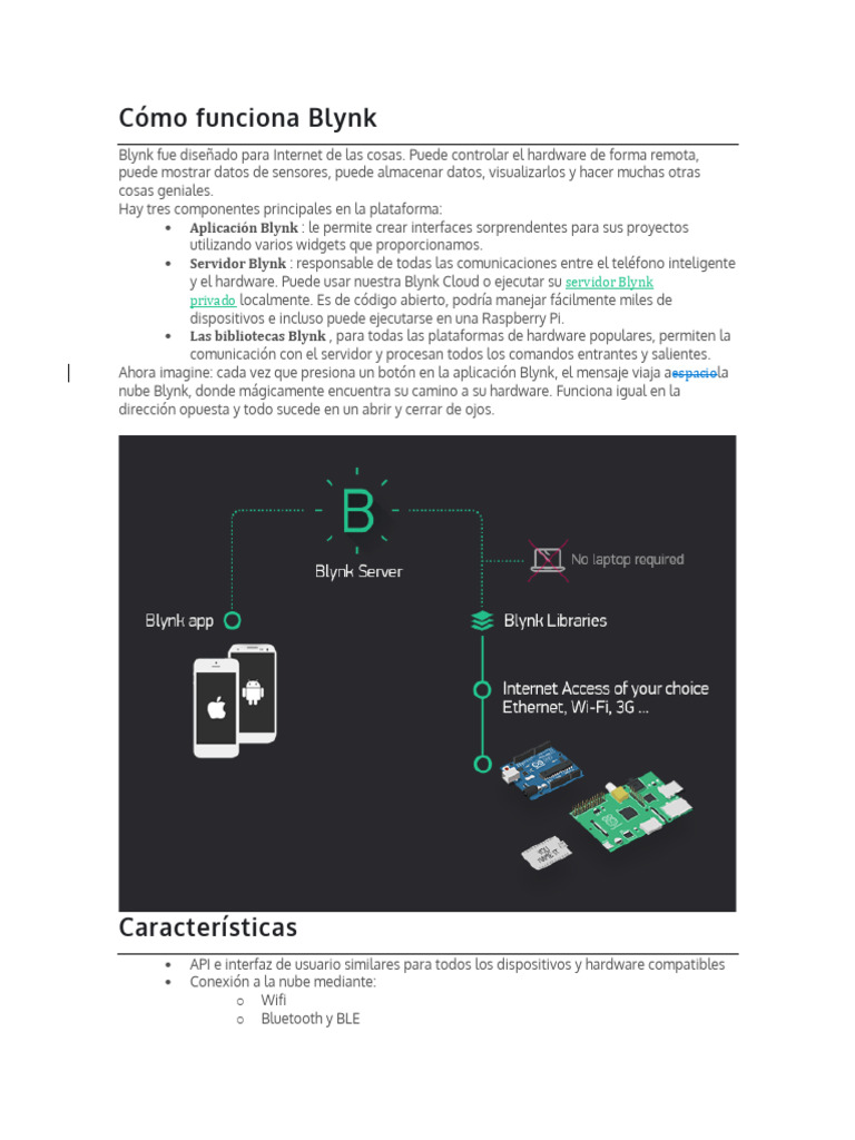 Cómo Funciona Blynk | PDF | Hardware de la computadora | Computación en la nube