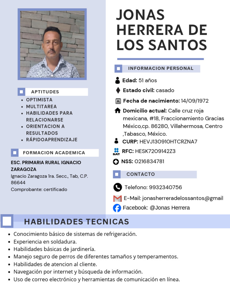 Curriculum Jonas Herrera de Los Santos | PDF