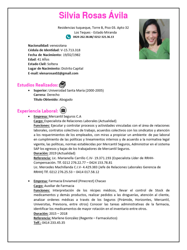 CV Silvia Rosas Empleate | PDF | Negocios