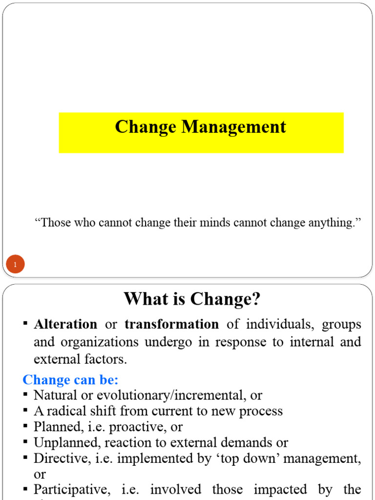 4. Change Management - PPT | PDF | Change Management | Power (Social And Political)