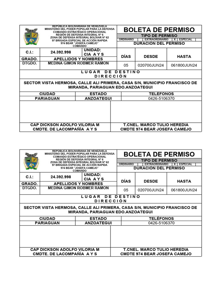 BOLETAS VASQUEZ | Descargar gratis PDF | Venezuela