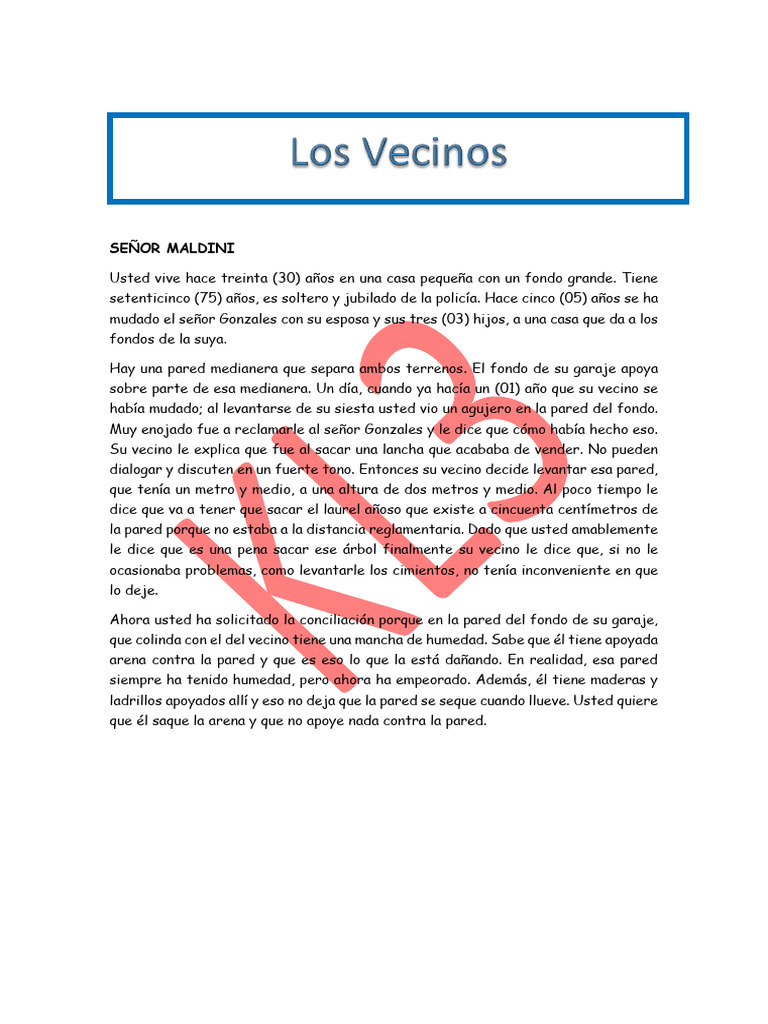 Los Vecinos | PDF