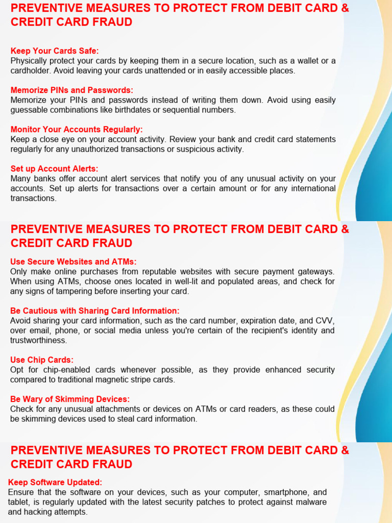 Keep Your Cards Safe | PDF | Credit Card | Debit Card