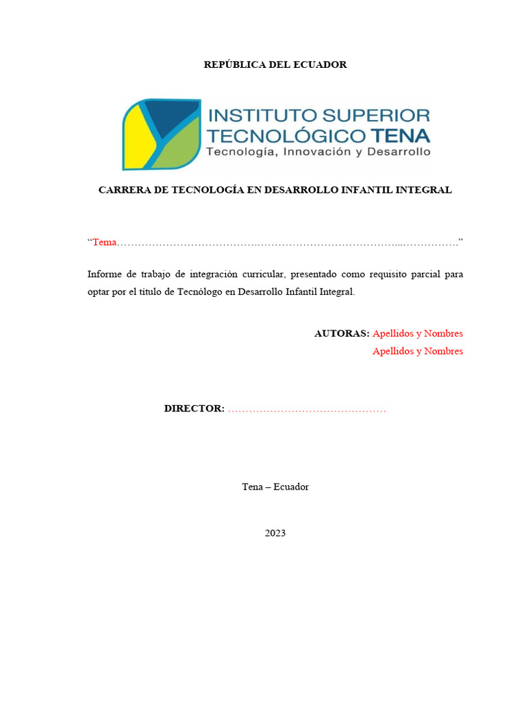 Formato de Informe de Tic | PDF | Libreria digital