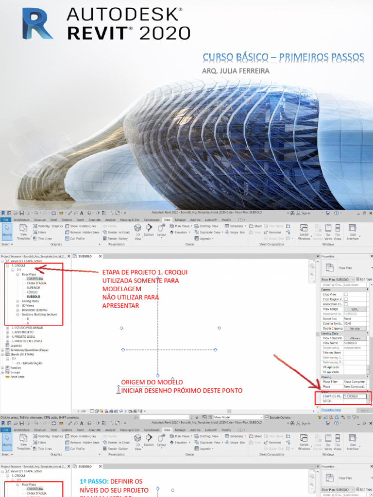 Revit 2020 - Passos Iniciais - Modelagem | PDF