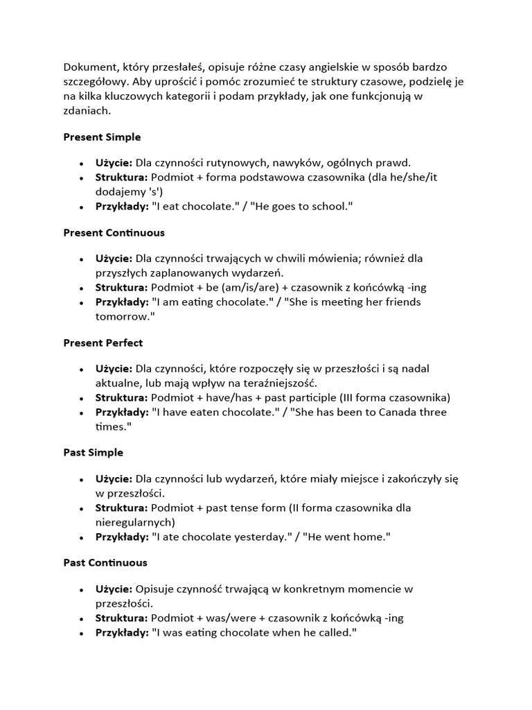All Tenses in A Nutshell | PDF