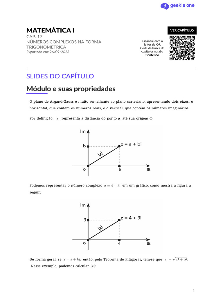 Números Complexos e Trigonometria | PDF | Número complexo | Números
