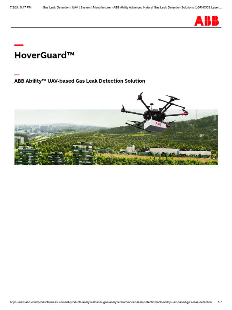 Abbgas Leak Detection - UAV - System - Manufacturer - ABB Ability ...