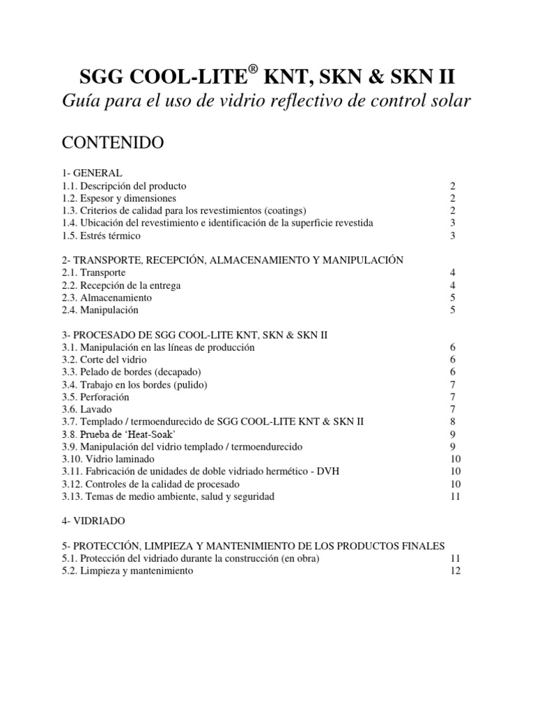 COOL-LITE KNT SKN SKN II - Guía general (2013) | PDF | Lentes ...