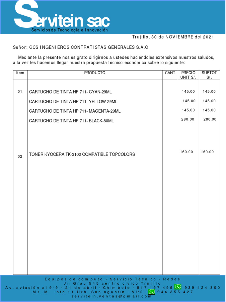 Proforma Tintas | PDF