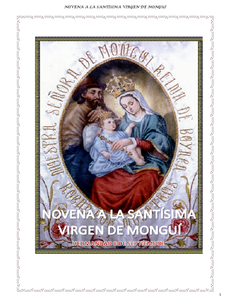 Novena Virgen de Monguí | PDF | María, madre de Jesús | orador del Señor