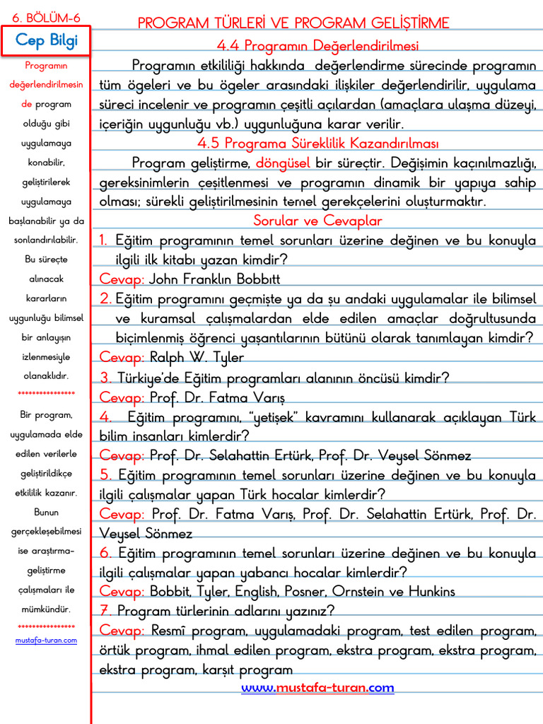 Bolum Program Turleri Ve Program Gelistirme 6 | PDF Bolum Program Turleri Ve Program Gelistirme 6 | PDF