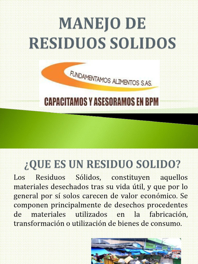 Manejo de Residuos Solidos | Descargar gratis PDF | Residuos | Cuestiones ambientales