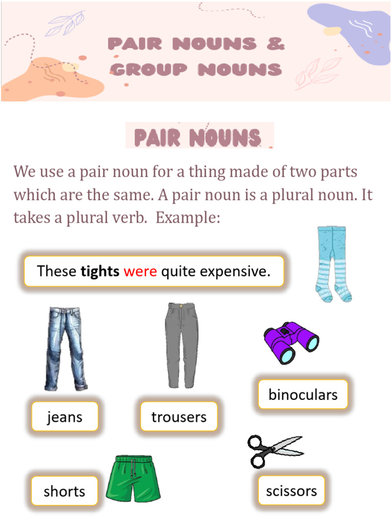 Pair and Group Nouns | PDF | Foreign Language Studies