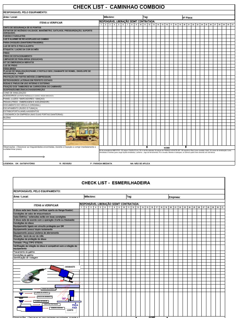 Check List - Modelo 2 (1) Reggie | PDF | Motores