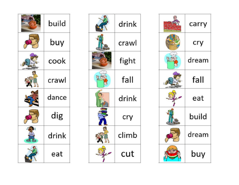 Juego. Domino de Verbos | PDF