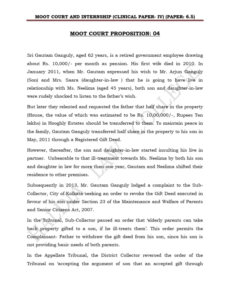 GROUP 02. MOOT COURT PROPOSITION-04 | Download Free PDF | Justice ...