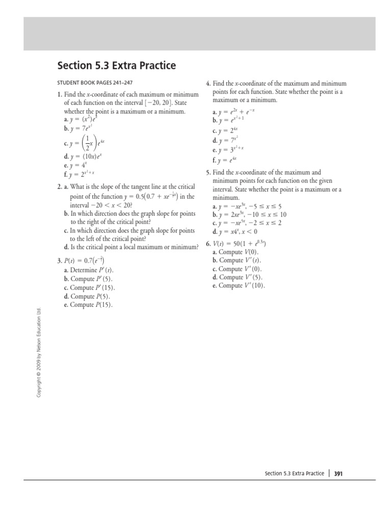 Unit 5 Lesson 3 Extra Practice | PDF | Mathematical Relations | Graph ...