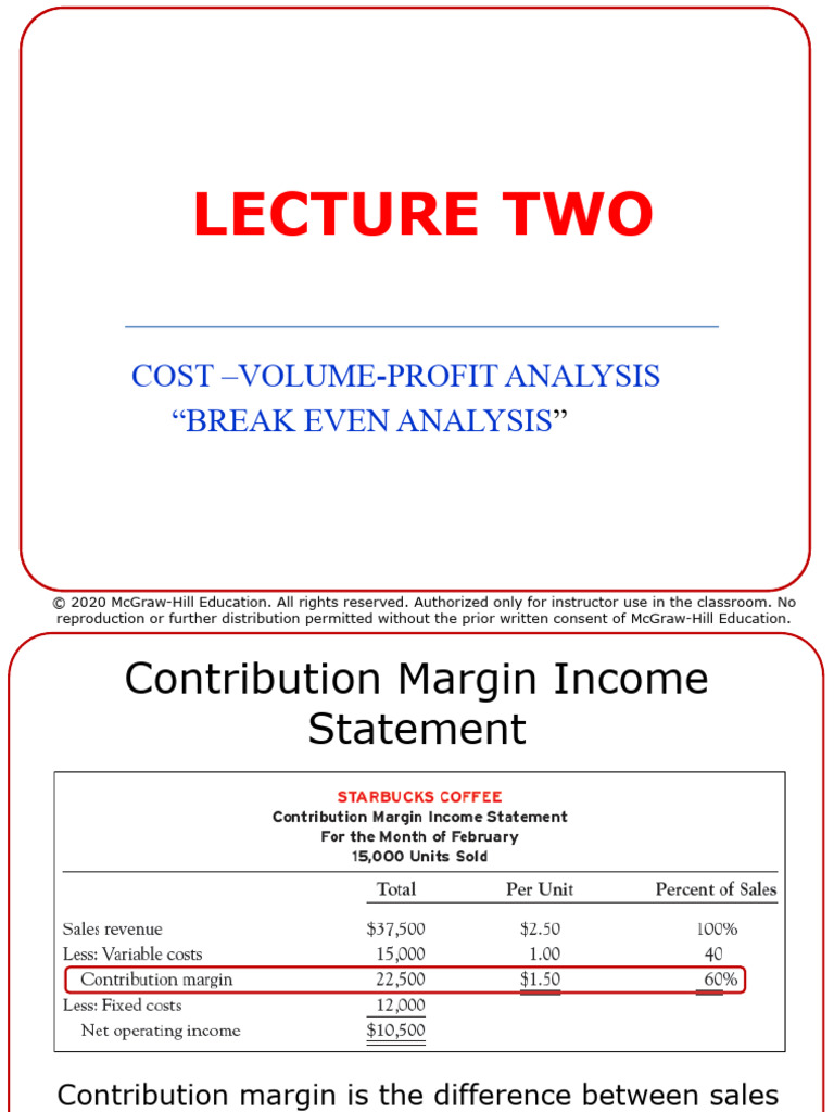 Break-Even Analysis in Cost-Volume-Profit | PDF | Business Economics ...