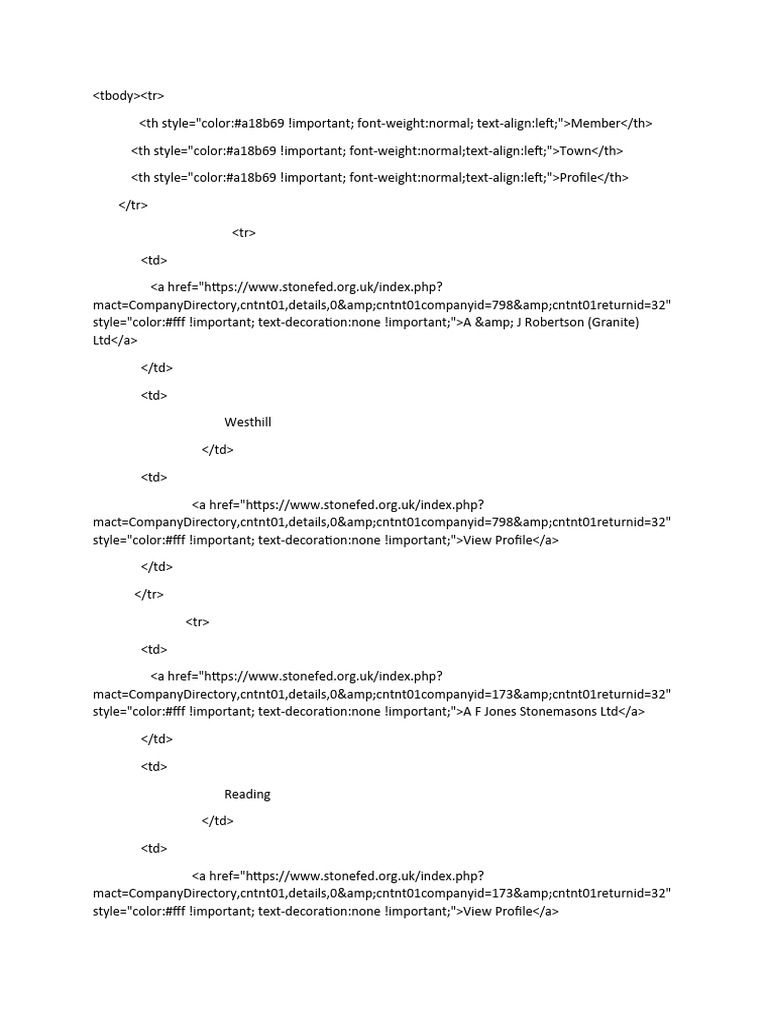 Tbody | PDF | Masonry | Architectural Elements