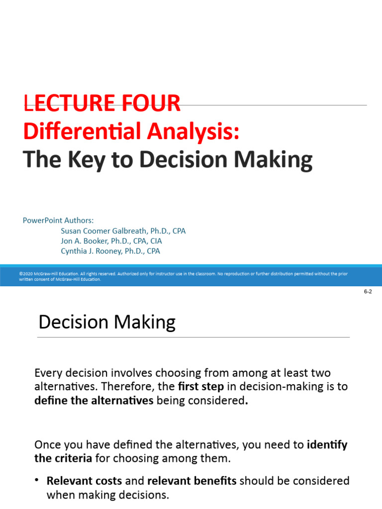 Lecture Four Decision Making Analysis | PDF | Decision Making ... Lecture Four Decision Making Analysis | PDF | Decision Making ...