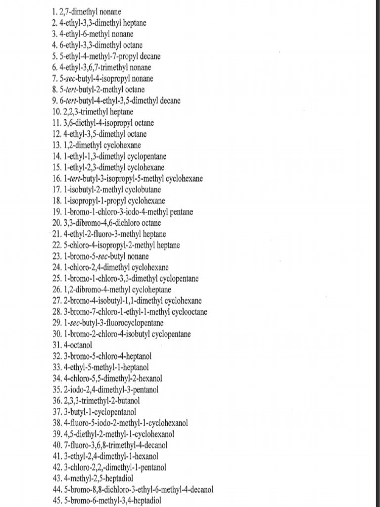 Answers IUPAC Practice | PDF