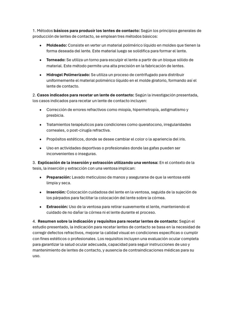 Tarea Taller de Lentes de Contacto Angel Alvidrez | PDF | Lentes de ...