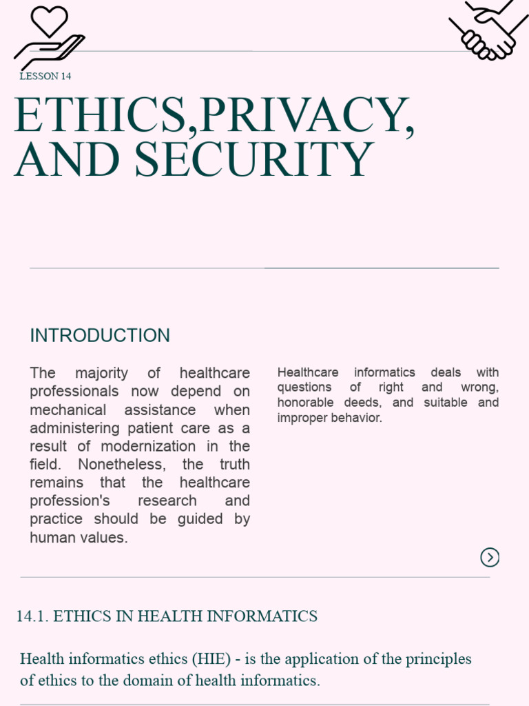 Lesson 14 Ethics Privacy and Security | Download Free PDF | Information ...