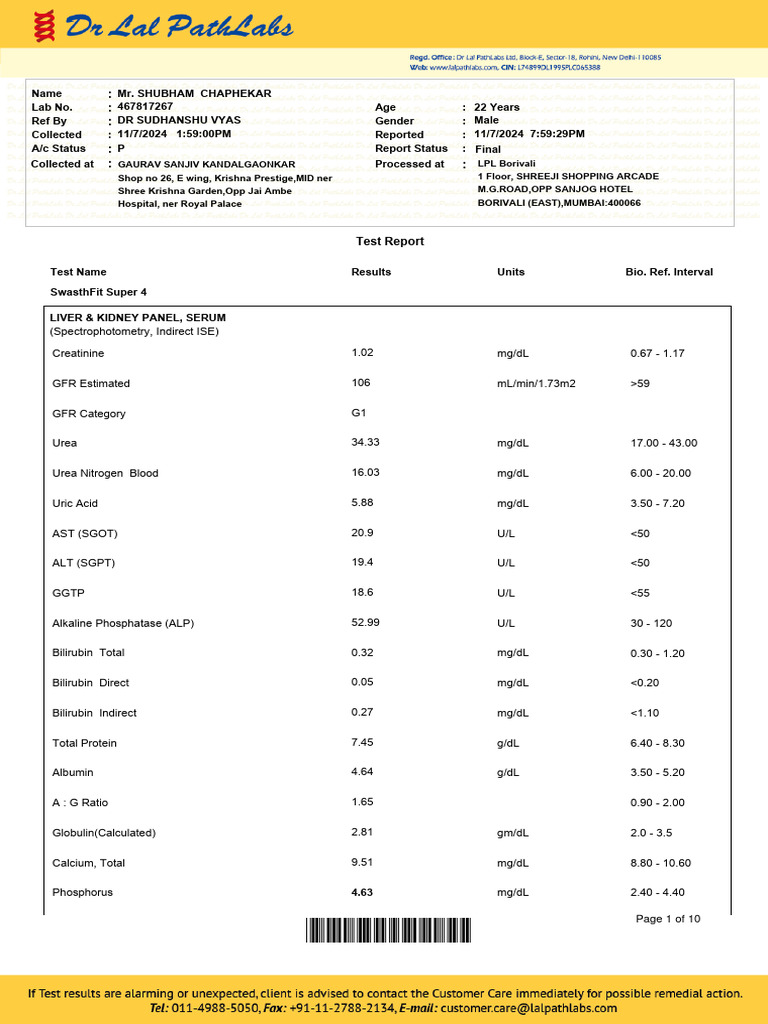 Blood Test | Download Free PDF | Endocrine System | Medical Specialties