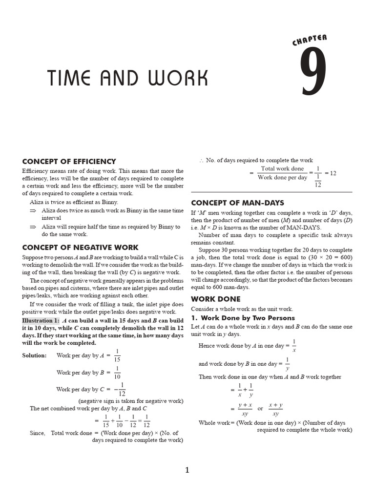 Time and Work | PDF