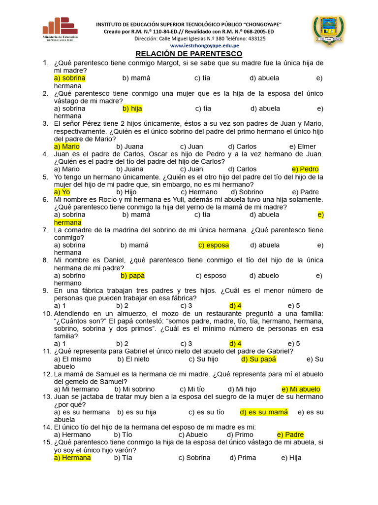 8. RELACIÓN DE PARENTESCO | PDF