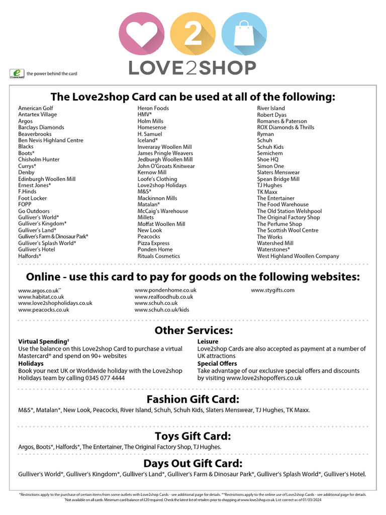l2s Cards Flexecash List | PDF | Gift Card | Retail Companies