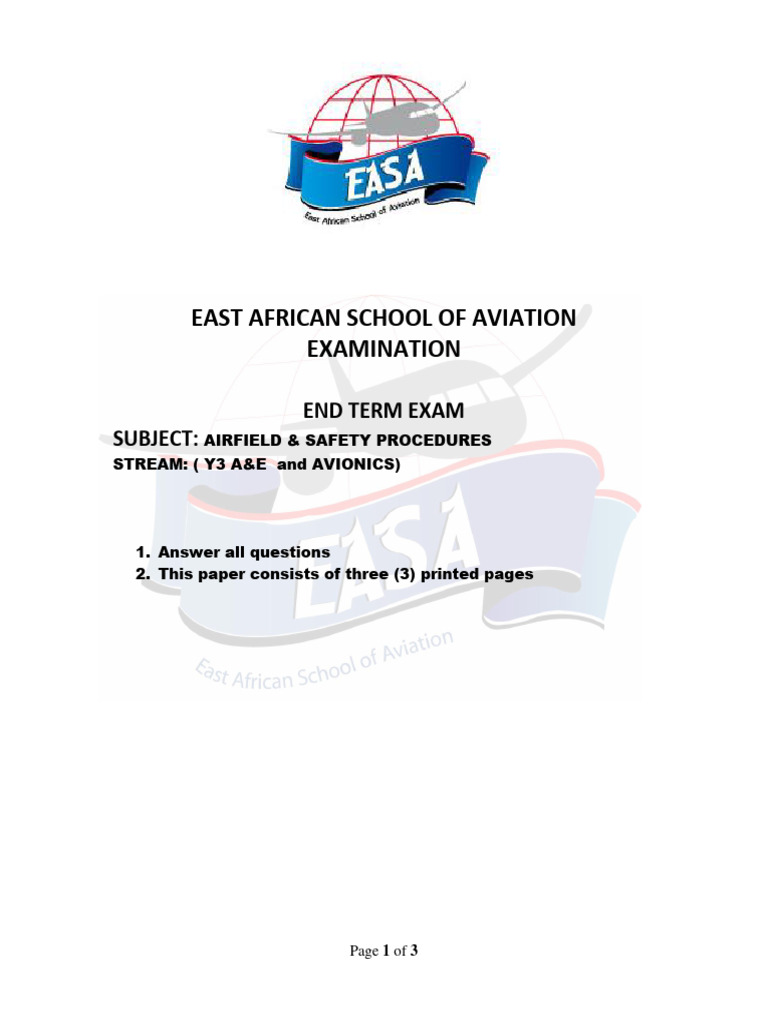 Airfield and Safety Procedures - 21.03.16 | PDF | Aircraft | Aviation