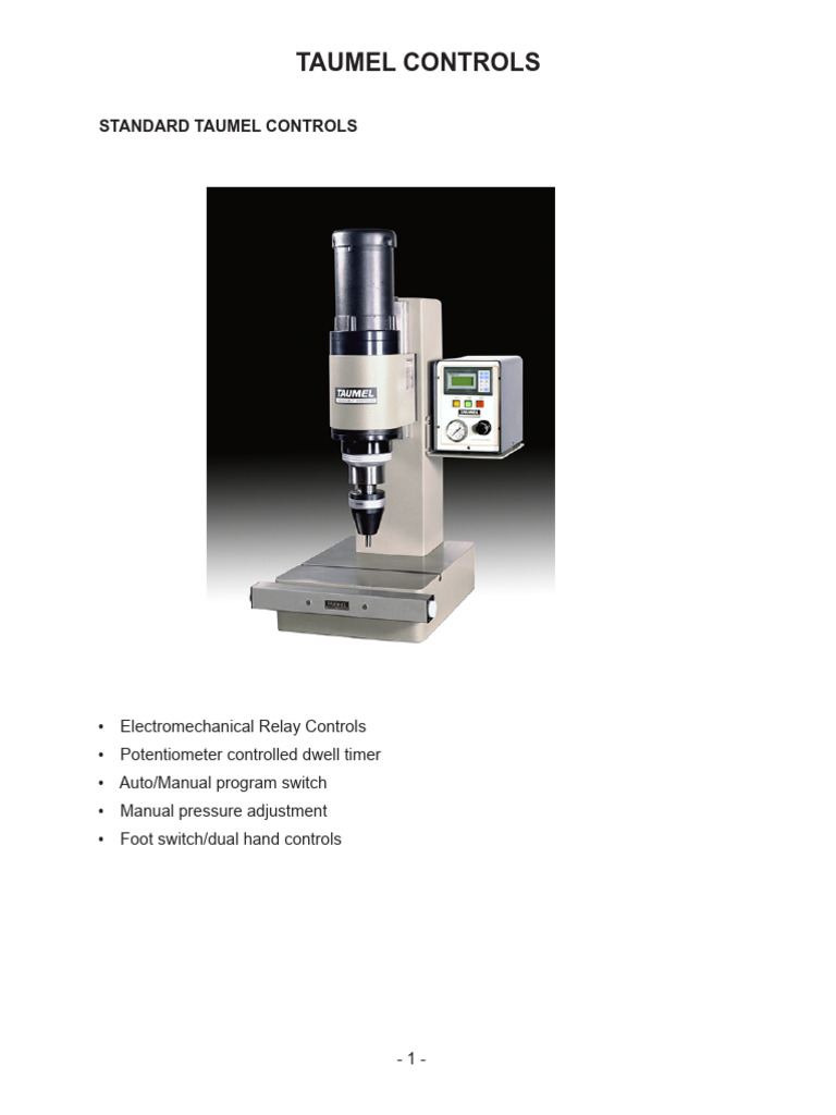 Taumel Controls for Rivet Forming Systems | PDF | Programmable Logic ...