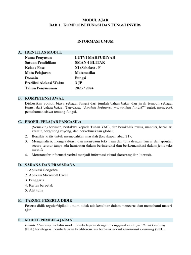 Agustus 2023 RPP 1-3 | PDF