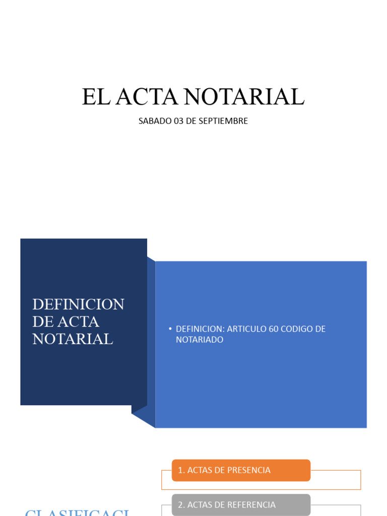 El Acta Notarial | PDF