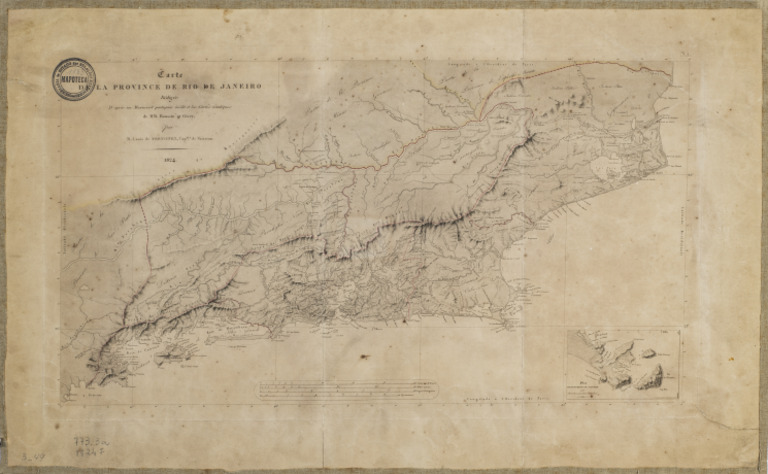 Carta Corográfica Da Província Do Rio de Janeiro Destacando Seus ...