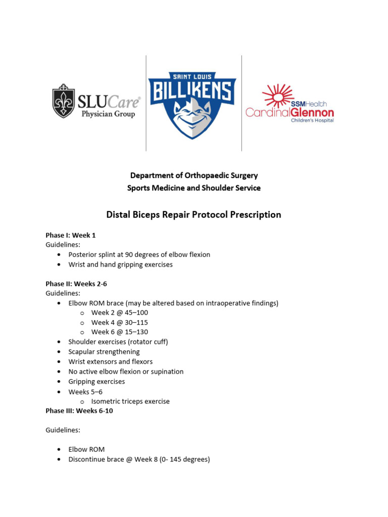 Distal Biceps Repair | PDF