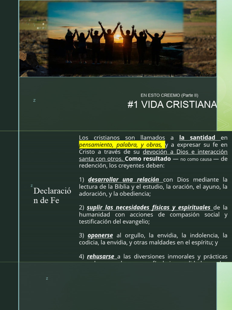 Leccion 1 - VIda Cristiana | PDF | Cristo (título) | Santo