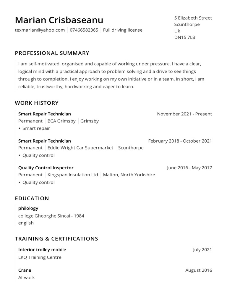 Marian-Crisbaseanu 13474848 Cv-Library | PDF